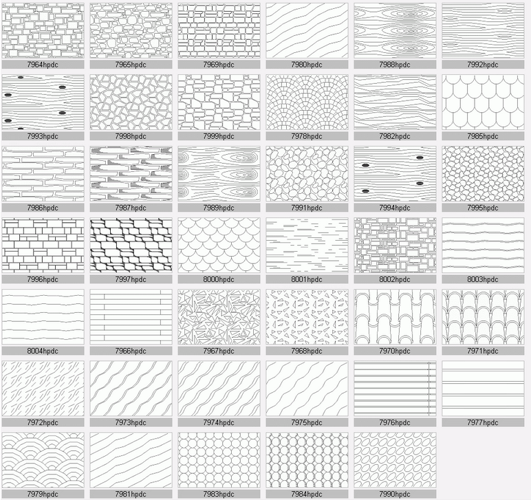 Wood Stone Hatch Patterns